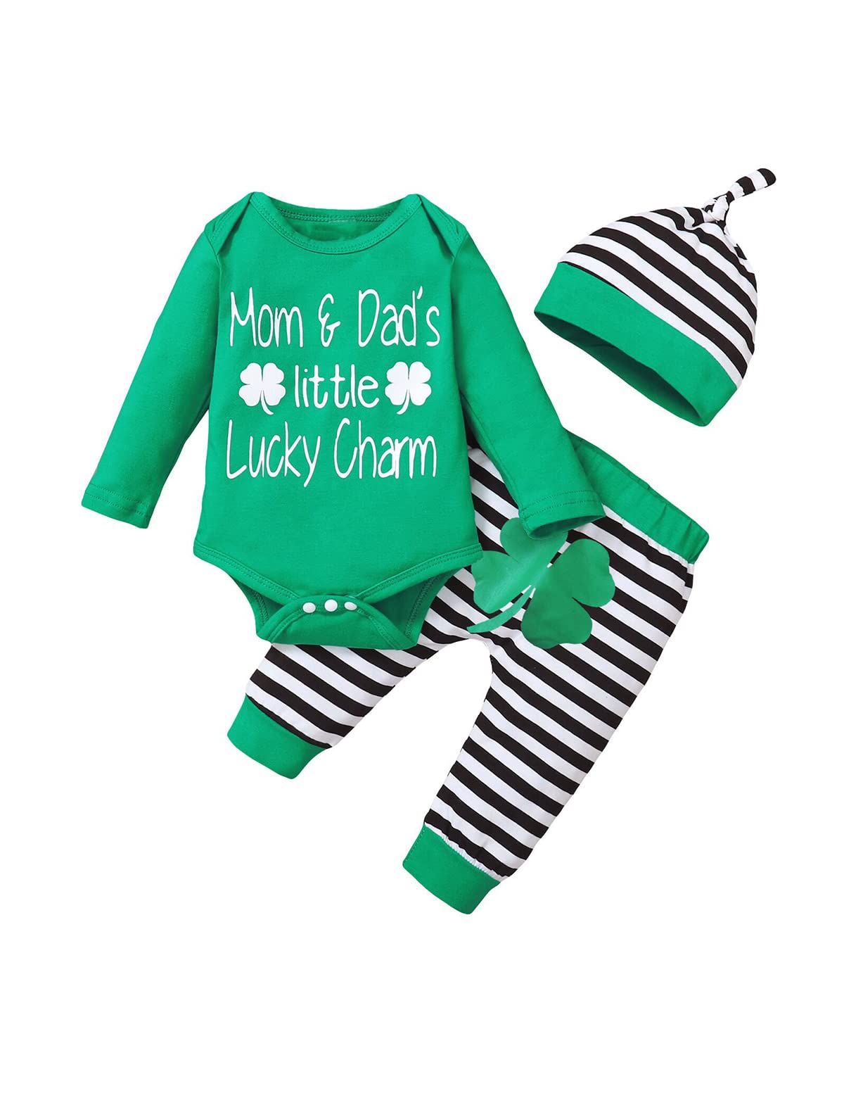 Happidoo Baby Boy St. Patricks Day Outfit Nreborn Saint Patrick's Day Clothes (Green-St,0-3 Months)