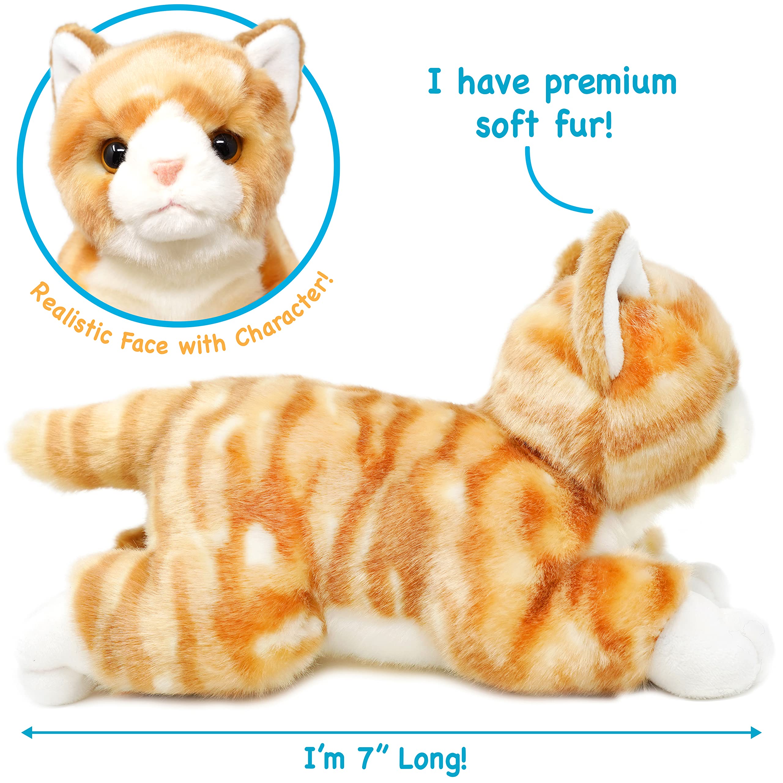 TigerHart Tamarr The Orange Tabby Cat - 10 Inch Stuffed Animal Plush