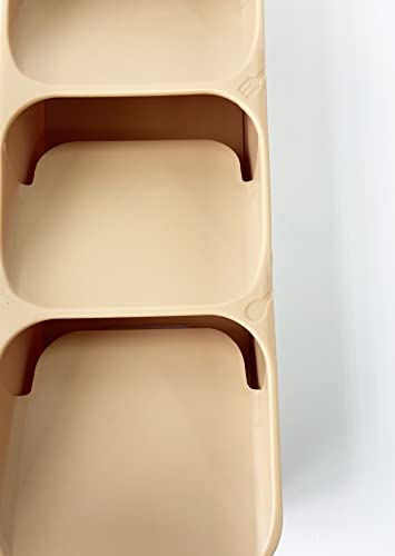 Compact Cutlery Silverware Organizer Kitchen Drawer Tray, Small, Nude Color