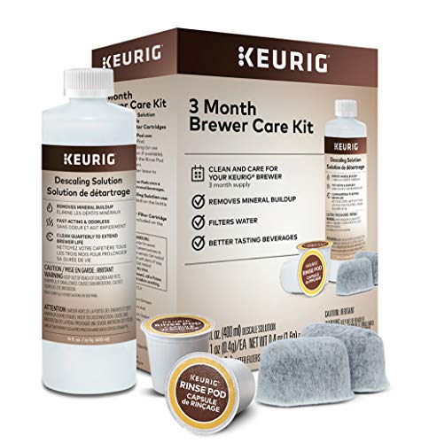 Keurig K-Supreme SMART Coffee Maker, Gray & 3-Month Brewer Maintenance Kit Includes Descaling Solution, Water Filter Cartridges & Rinse Pods, Compatible Classic/1.0 & 2.0 K-Cup Coffee Makers, 7 Count