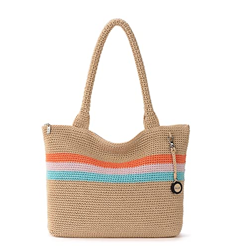 The Sak womens Classics Hand-crochet Carry-all Crafted Classics Hand Crochet Carry All, Apricot Block, One Size US