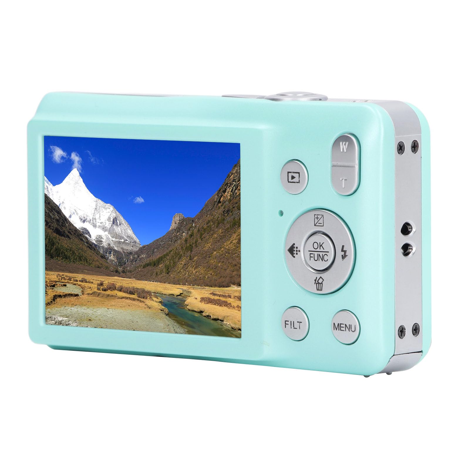 Compact Digital Camera, 2.7in Screen Photo and Video 68MP Digital Camera 750mAh Battery Beauty Filter for Daily (Green)