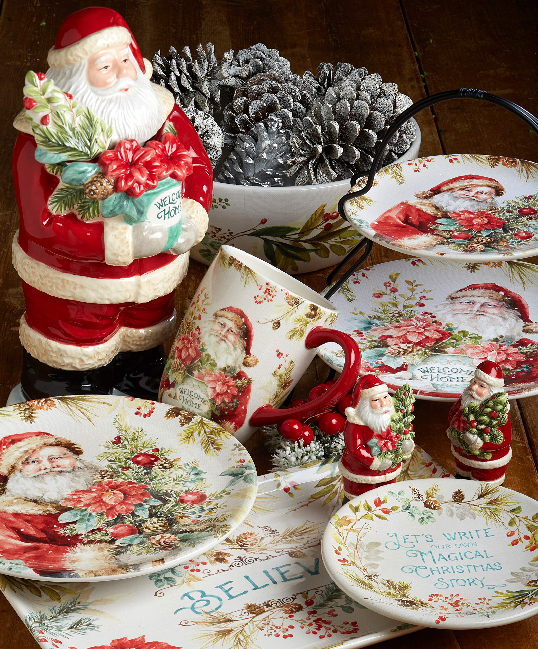 Certified International Christmas Story 30 oz. Soup/Cereal Bowls, Set of 4, Multicolored