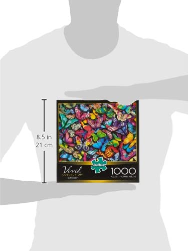 Buffalo Games - Vivid Collection - Butterflies - 1000 Piece Jigsaw Puzzle , Blue