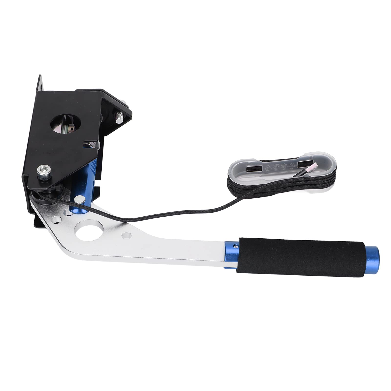 USB Handbrake, USB PC Game Handbrake Adjustable Game Handbrake, for SIM Racing Games, Support for G27 G25 G29 T500 T300(Blue)