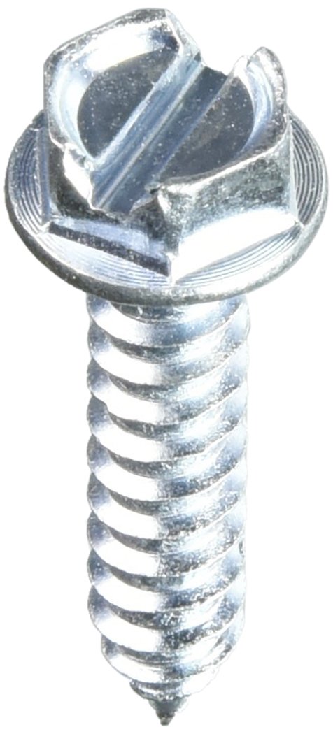 The Hillman Group 41032 Hex Washer Head Slotted Sheet Metal Screw, 12-Inch x 1-Inch, 50-Pack