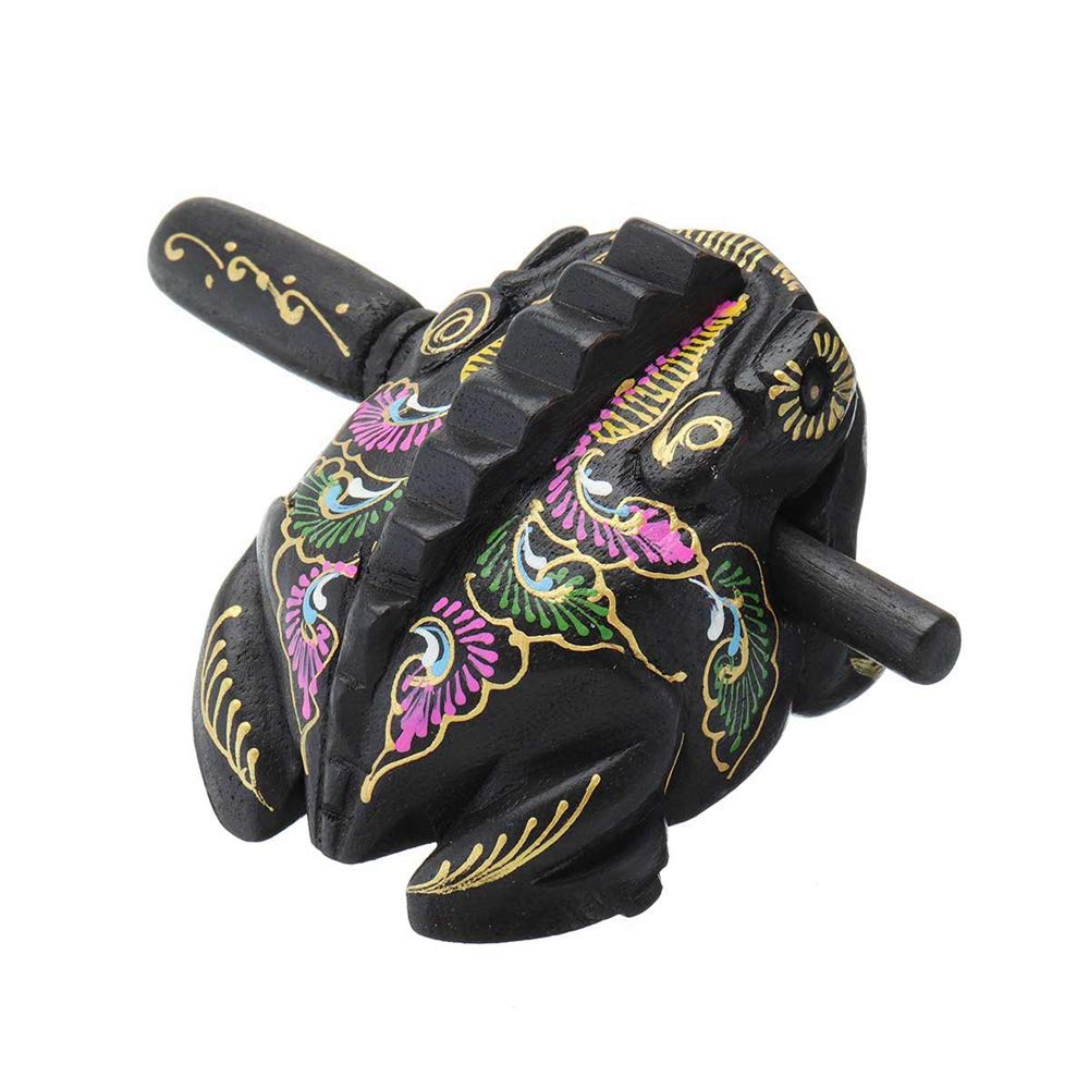 NIEFENG Craft Wooden Lucky Frog Croaking Musical Instrument Home Office Decor(4)