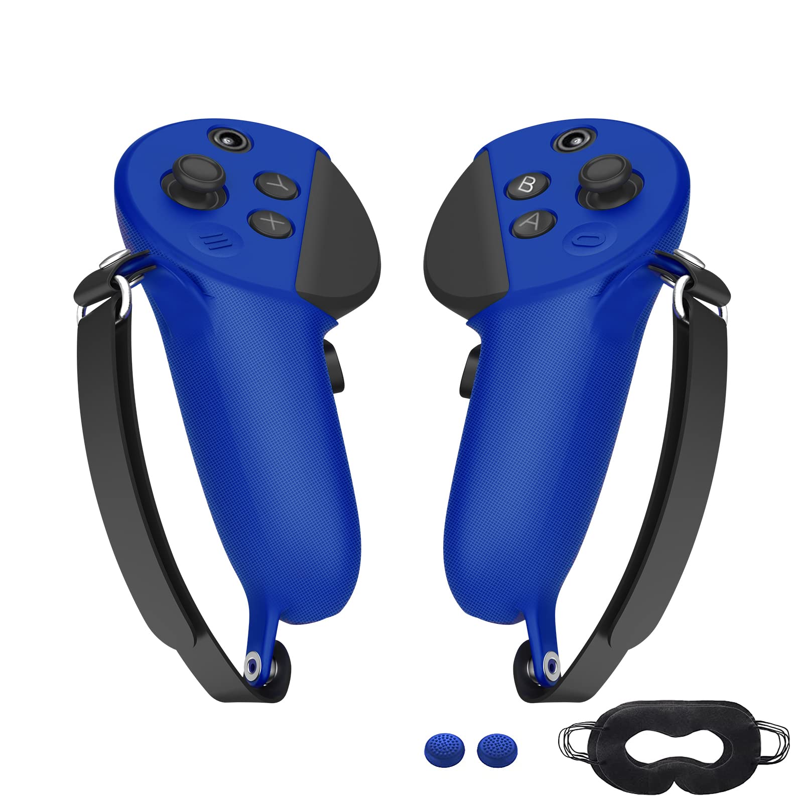 Controller Grips Cover Compatible with Oculus Meta Quest Pro Accessories, Silicone Anti-Slip Case Shell Protector for Quest Pro (Blue)