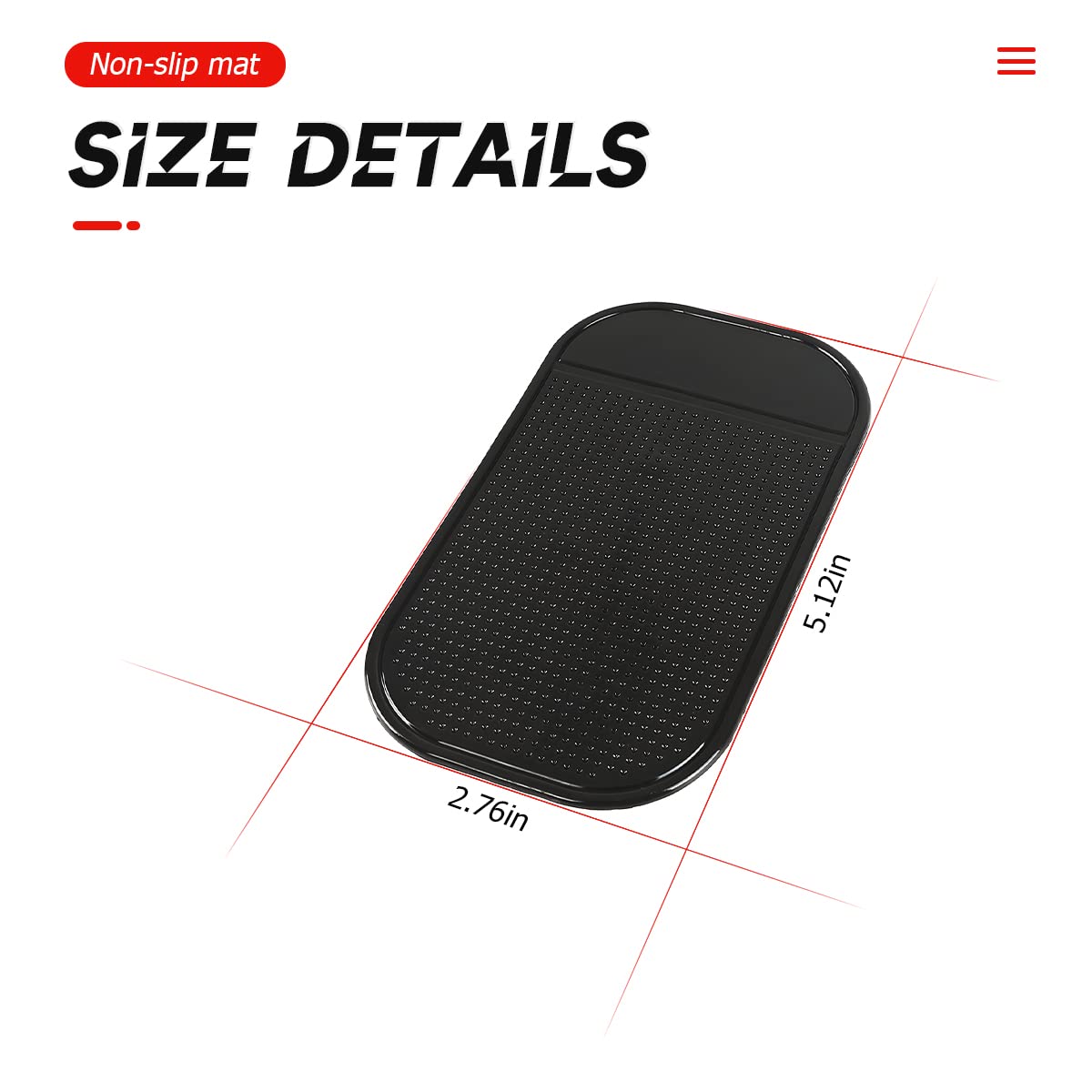 Car Dashboard Non Slip Mat, 10 Pcs Anti-Slide Sticky Pads for Auto Dashboard, Dash Grip Pad with Strong Adhesive, Heat Resistant Mats for Cell Phone Keys Sunglasses Coins, Vehicle Dash Accessories