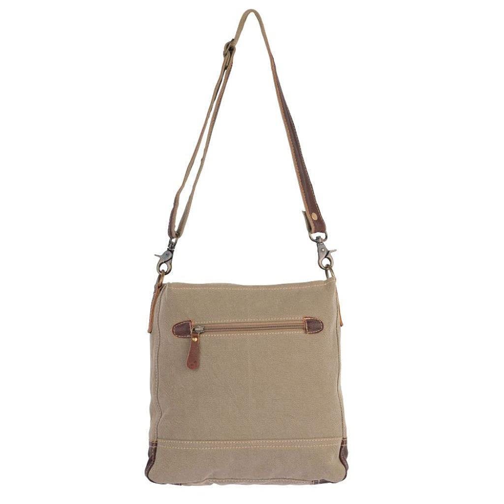 Myra Bag Sober Love Shoulder Bag Upcycled Canvas, Leather & Rug S-2217
