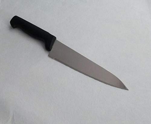 Professional Serrated Chef's Knife 8 Inch Surgical Stainless - Never Needs Sharpening