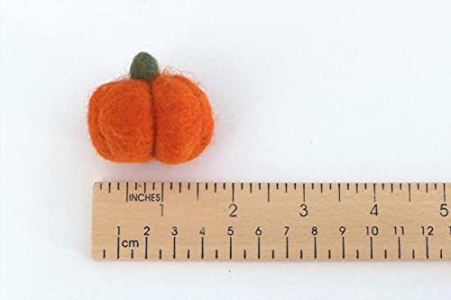 Felt Pumpkins- PICK YOUR COLORS- Approx. 1.5"- 100% Wool Felt- Fall Bowl Filler, Autumn Tiered Tray, Halloween Mantle Shelf Sitter, Thanksgiving Tablescape Centerpiece, DIY Handmade Craft