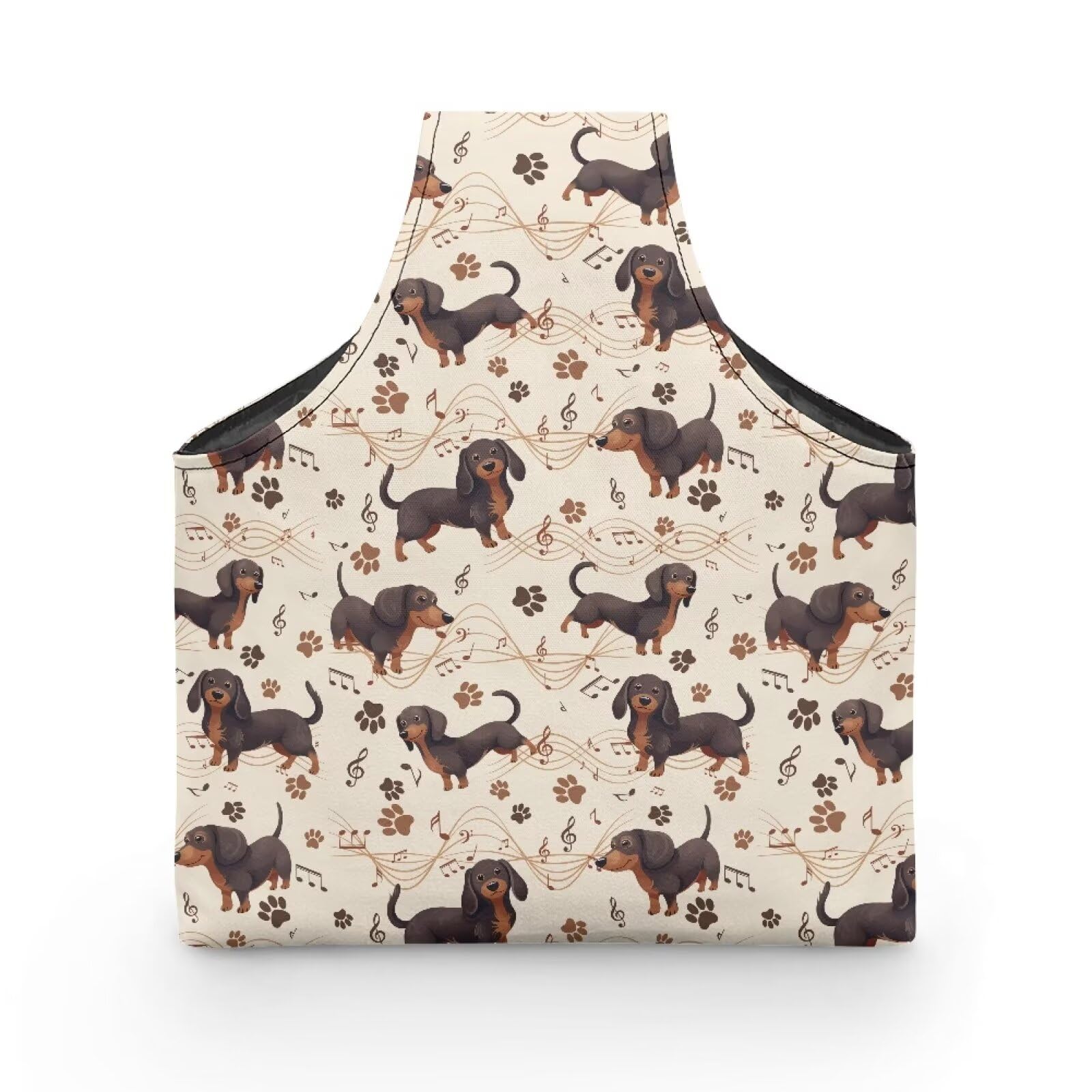 doginthehole Cute Dachshund Yarn Bag Knitting Bag Storage for Crocheting Accessories, Kawaii Dog Knitting Bag Crochet Hook Case Organizer Crochet Bag Kit for Beginners, Large Size
