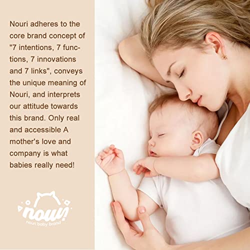 Nouri Glass Baby Bottles, Bottles for Breastfeeding Babies, Breast-Like Nipple for Natural Latch, Slow Flow, 6 oz(Purple/Pink Random Blind Box)