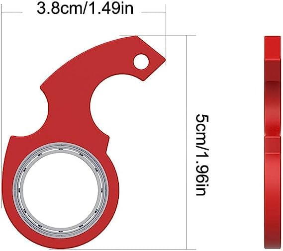 Keychain Spinner Toy, Portable Keyring Spinner Toy, Finger Keychain Spinner Portable Keychain Spinner, Novelty Keychains for Finger Exercise(2PCS)