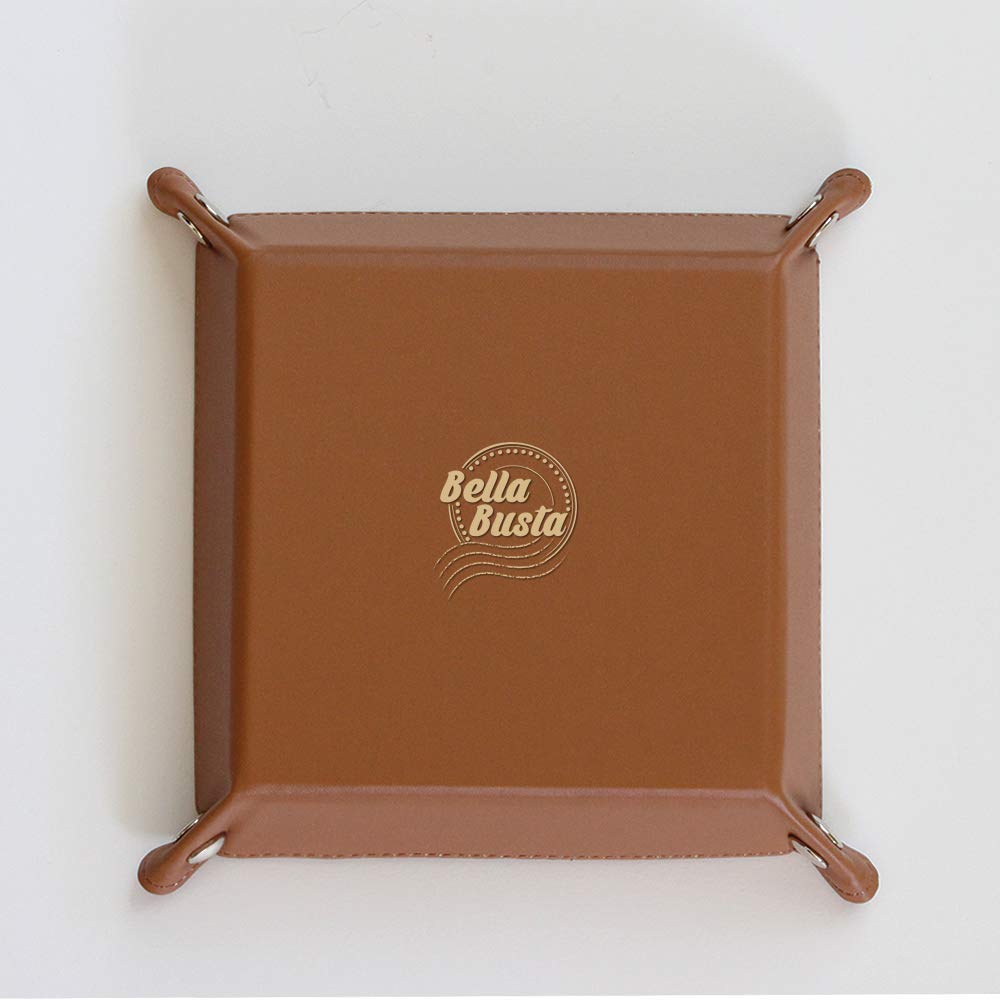 BELLA BUSTA-Traditional 7 years Anniversary-Forever to go-Engraved Wool Tray with Breakdown Dates-Storage & Organization Jewelry Trays (Husband & Wife)