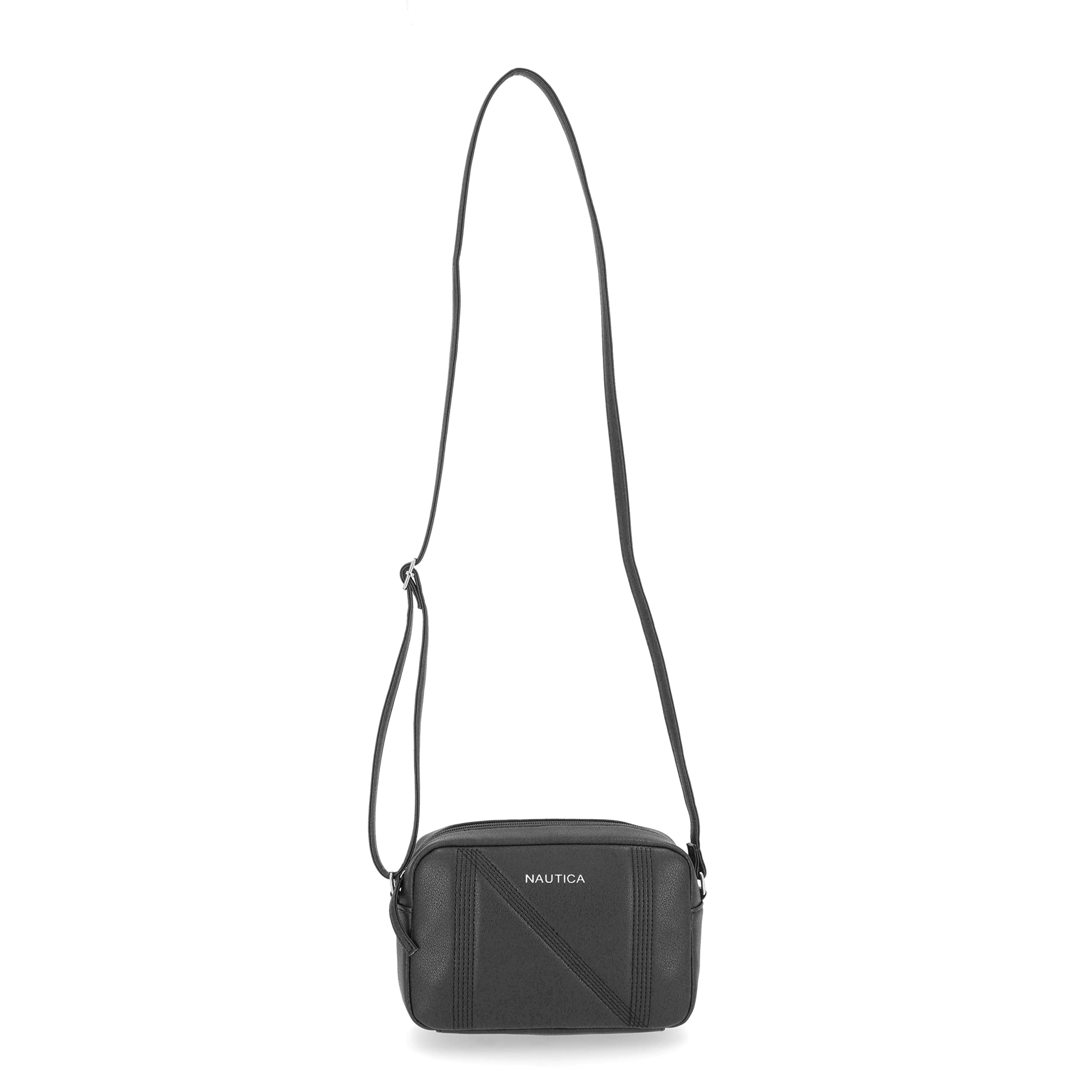 Nautica womens Nautica Candid Camera Adjustable Crossbody, Sand/Magenta, One Size