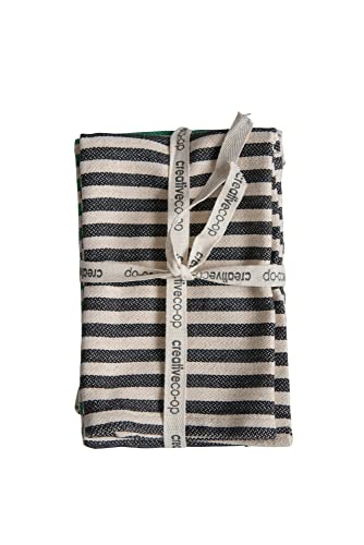 Creative Co-Op Striped Cotton (Set of 3 Pieces) Tea Towels, Multicolored