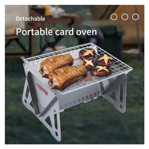 BBQ Grill Portable Folding BBQ Grill Heating Stoves Multifunction Camping Barbecue Grill Rack Net Firewood Stove Stainless Steel BBQ Grill Picnic