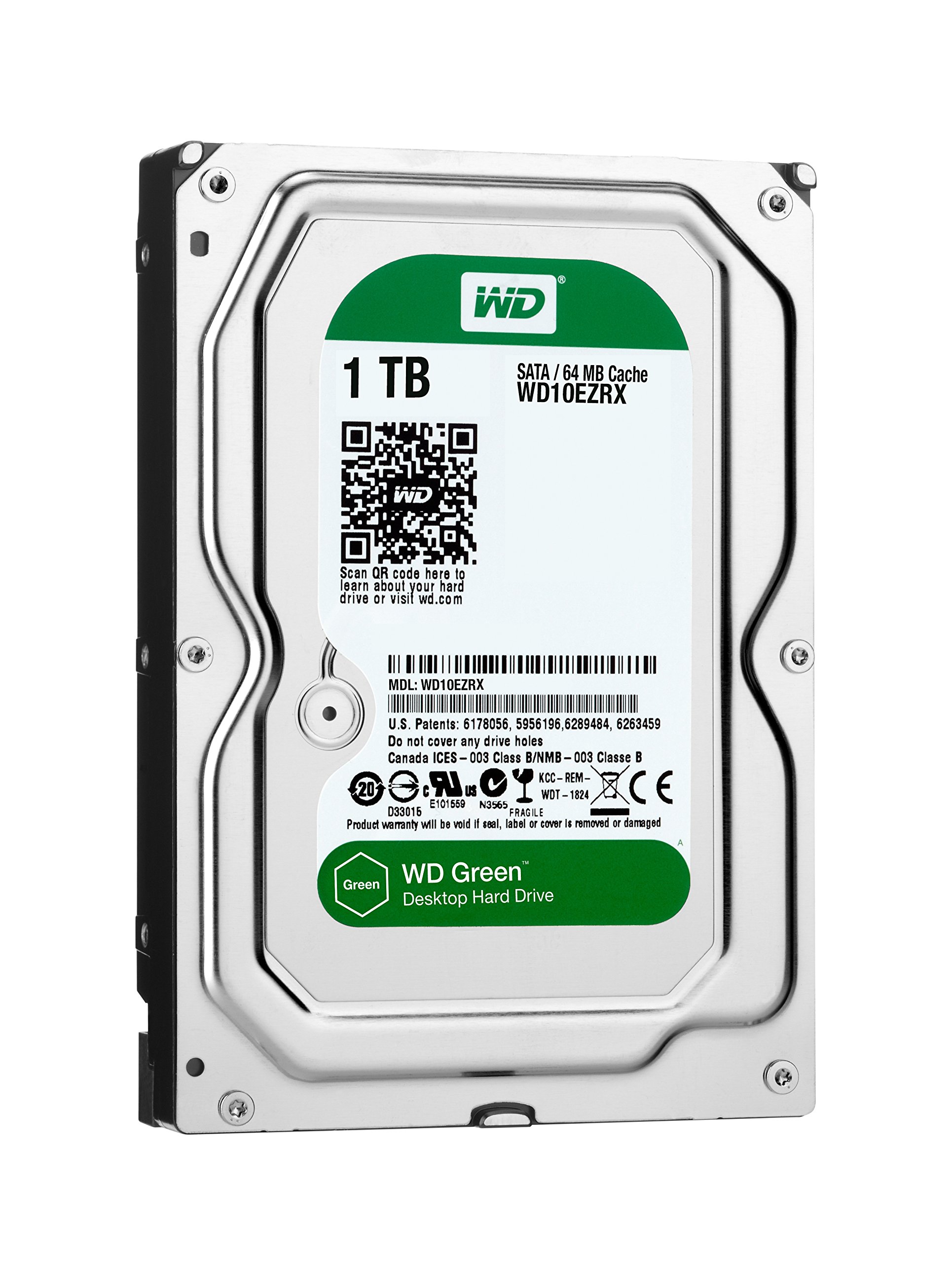 Western Digital Caviar Green 1TB 3.5" 1000GB Serial ATA III Hard Drives (3.5", 1000GB, 7200 RPM)