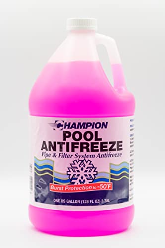 CPDI Champion Swimming Pool Antifreeze for Winterizing, 2 x 1 Gallon Bottle, Supports Above Ground and Inground Pools and Spas, Burst Protection from Rust and Corrosion