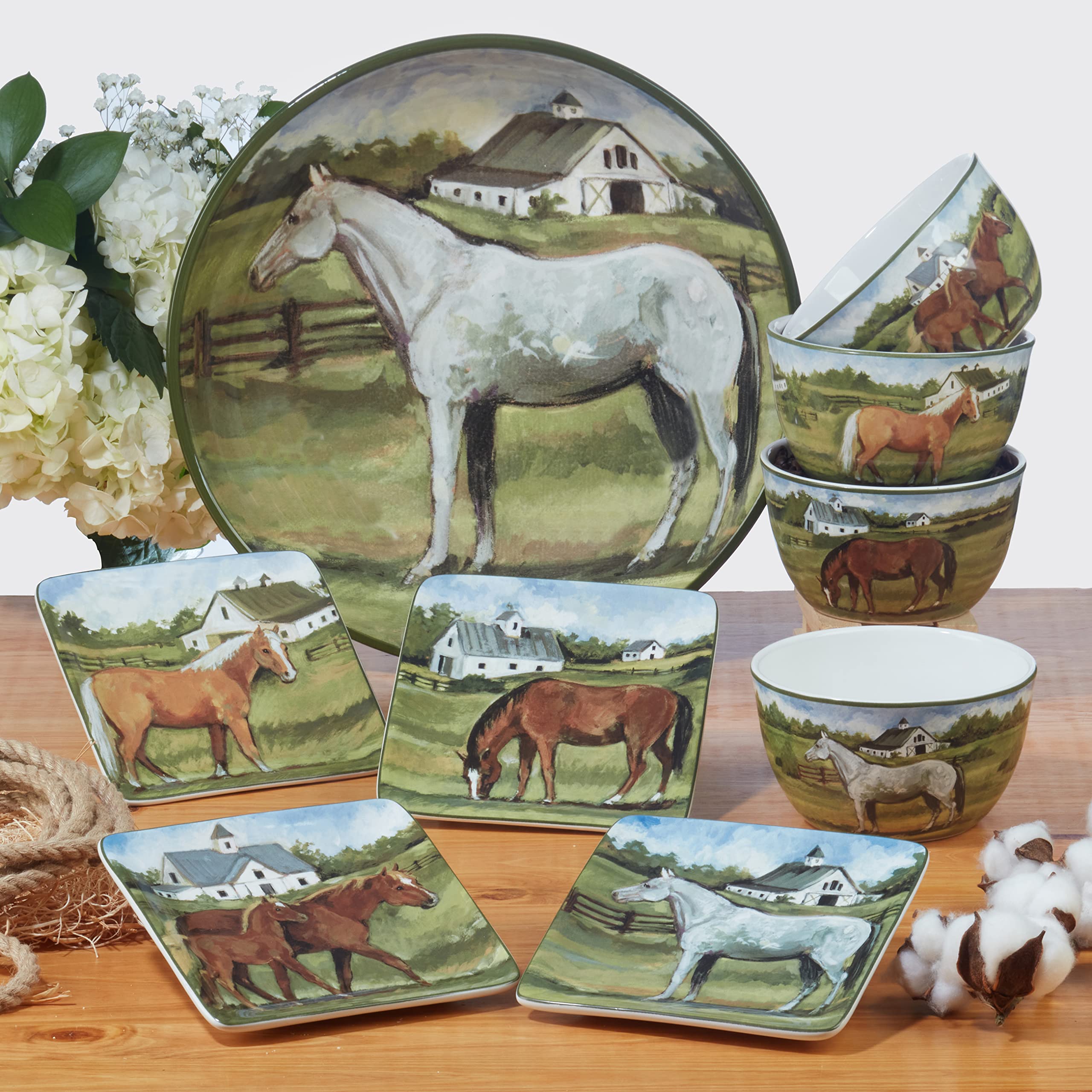Certified International York Stables Oval Platter 16" x 12"