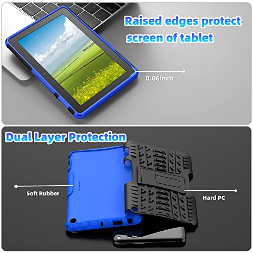 ROISKIN for Fire 7 Tablet Case 2022 12th Generation, Dual Layer Shockproof Impact Resistance Kids Fire 7 Tablet Case with Kickstand,NOT fit Prior Fire 7 inch Version 2019/2017/2015 Release