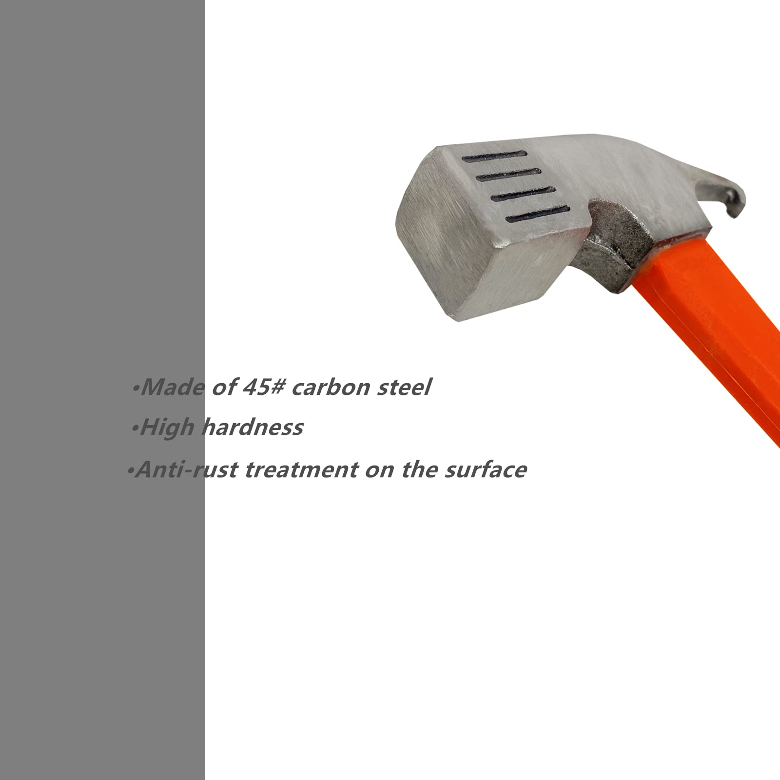 BUYFUNNY Camping Hammer with Hook,Heavy Duty Tent Stake Hammer,Tent Hammer with Tent Stake Remover
