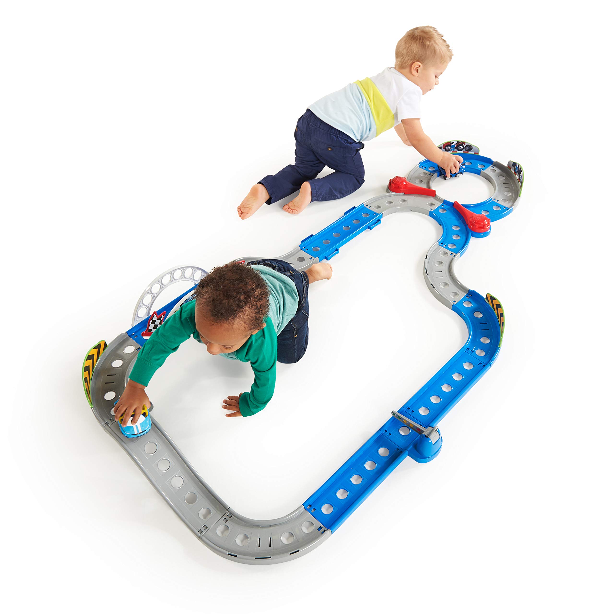 Bright Starts Ford Full Speed Raceway Go Grippers Playset Toddler Toy, 12 Months +