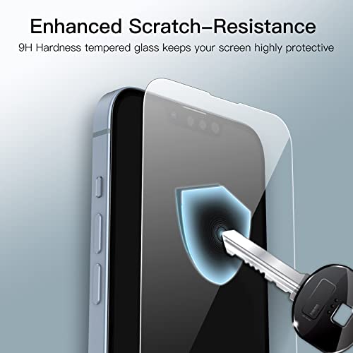 JETech Full Coverage Screen Protector for iPhone 14 Plus 6.7-Inch (NOT FOR iPhone 14 6.1-Inch), 9H Tempered Glass Film Case-Friendly, HD Clear, 3-Pack
