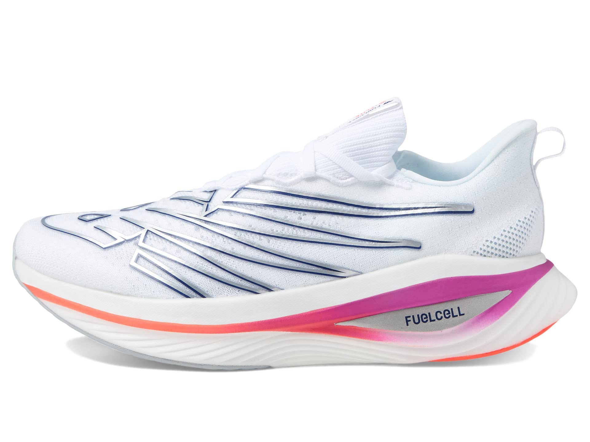 New Balance Men's FuelCell SuperComp Elite V3 Running Shoe, White/Victory Blue, 9
