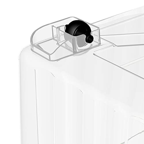 Cetomo 35L*3 Plastic Storage Box,Transparent, Tote box,Organizing Container with Durable yellow Lid and Secure Latching Buckles, Stackable and Nestable, 3Pack, with Buckle