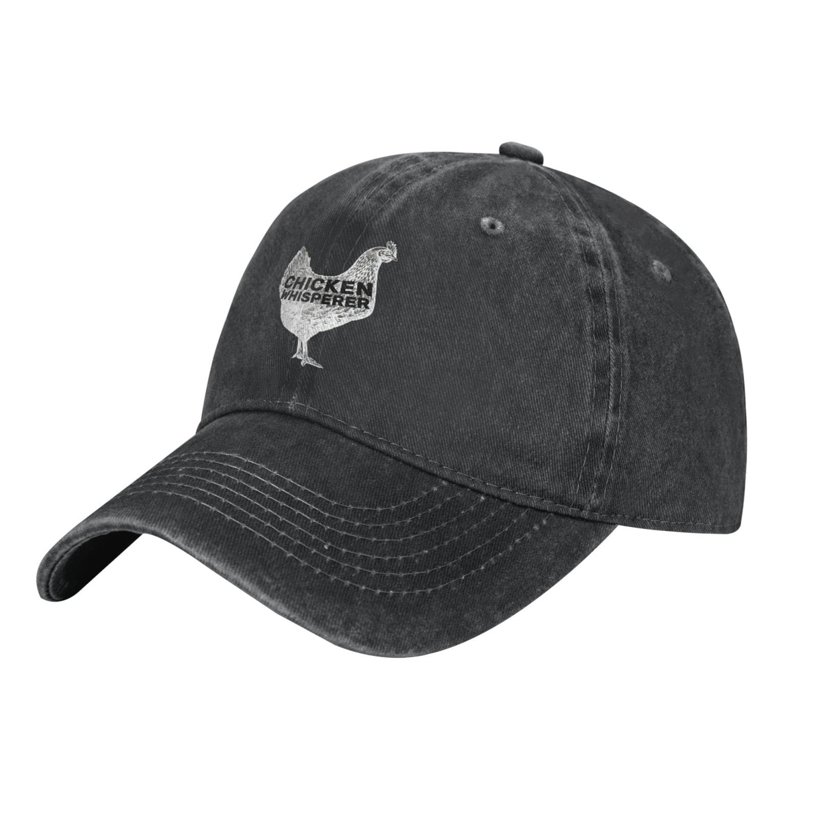 Chicken Whisperer Hats for Men Black Baseball Cap Women Vintage Adjustable Dad Hat Funny Trucker Hat Summer