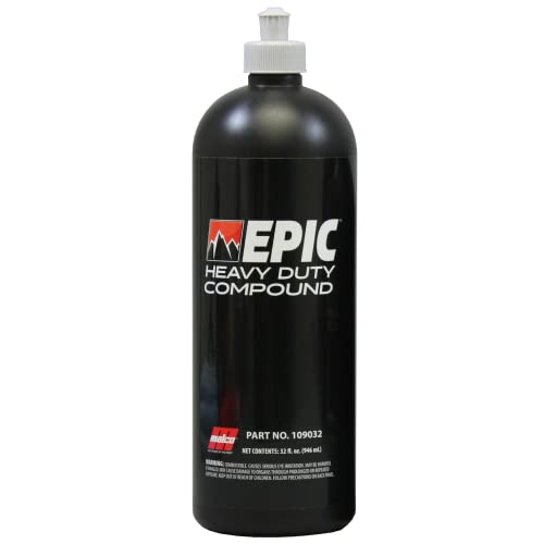 Malco Epic Heavy-Duty Compound - Vehicle Paint Correcting and Polishing Compound/Removes Up to P1500 Sand Scratches/Polishes to Deep Showroom Gloss / 32 Oz. (109032)