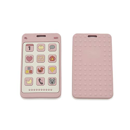 The Wondering Child Silicone Baby Teether Phone - Soft, Flexible, Non-Toxic Teething Toy