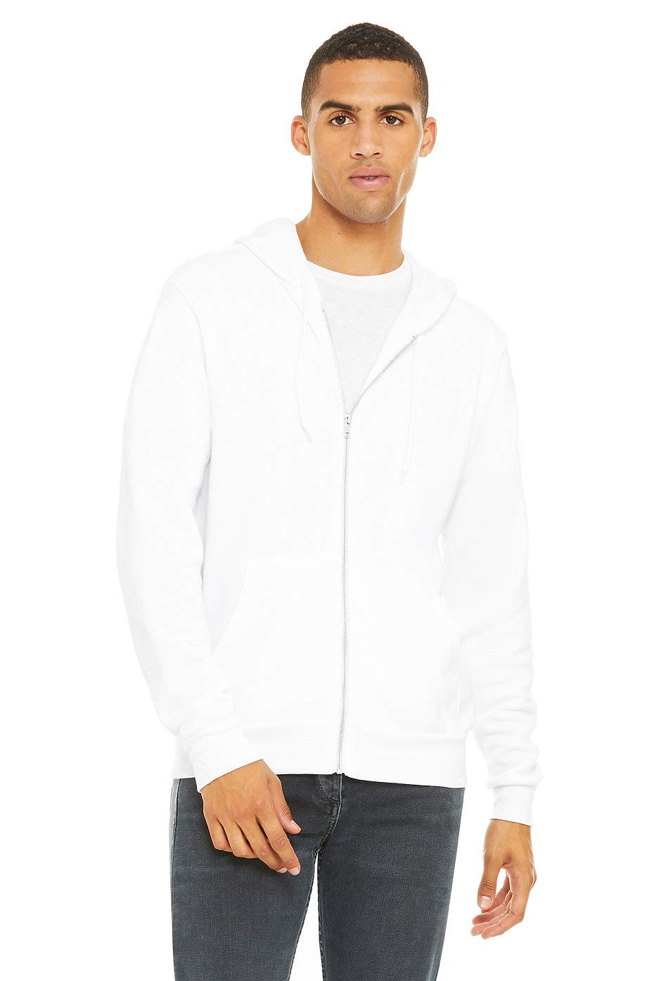 Bella Canvas Poly-Cotton Fleece Full-Zip Hoodie (3739) Deep Heather, M