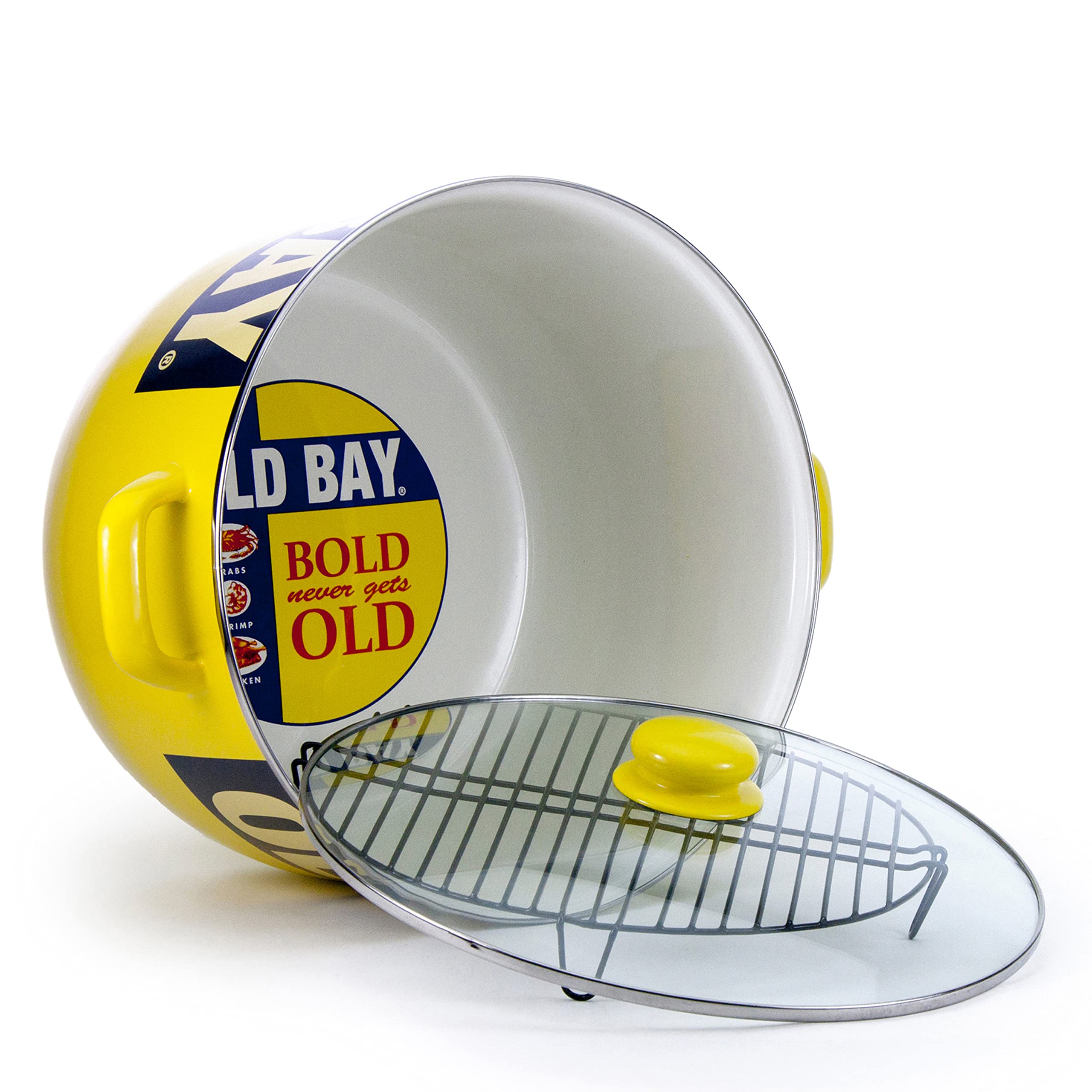 Golden Rabbit Enamelware - 18qt Stock Pot (Old Bay)