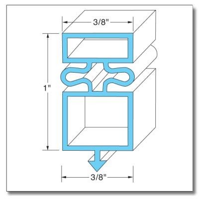 True 810862 Black Narrow Gasket