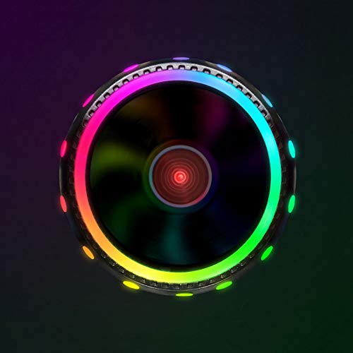 Conisy CPU Cooler, Aluminum CPU Air Cooling Heatsink with RGB LED Fan, for Intel and AMD Socket (LGA 115X/AM4 Compatible) (Colorful)