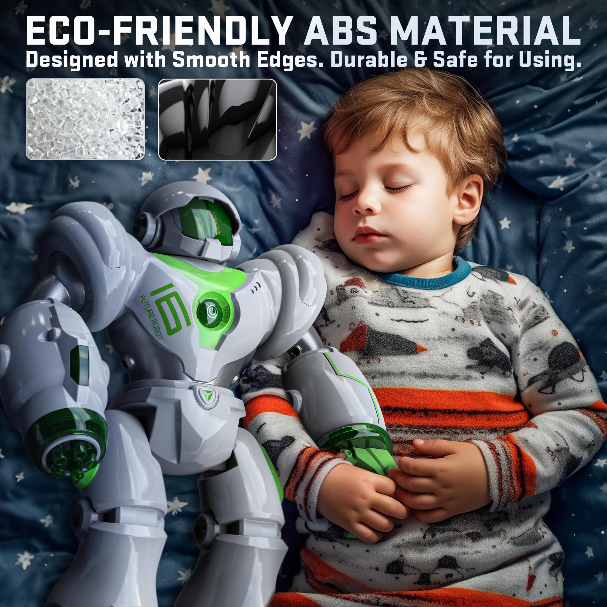 BEZGAR TR300 Robot Toys for Kids - Smart Programmable, Dancing Remote Control Emo Robot with 22 Actions, Supporting 78 Changing Expressions, Ideal Gifts for Kids, 3 4 5 6 7 8 Year Old Boys