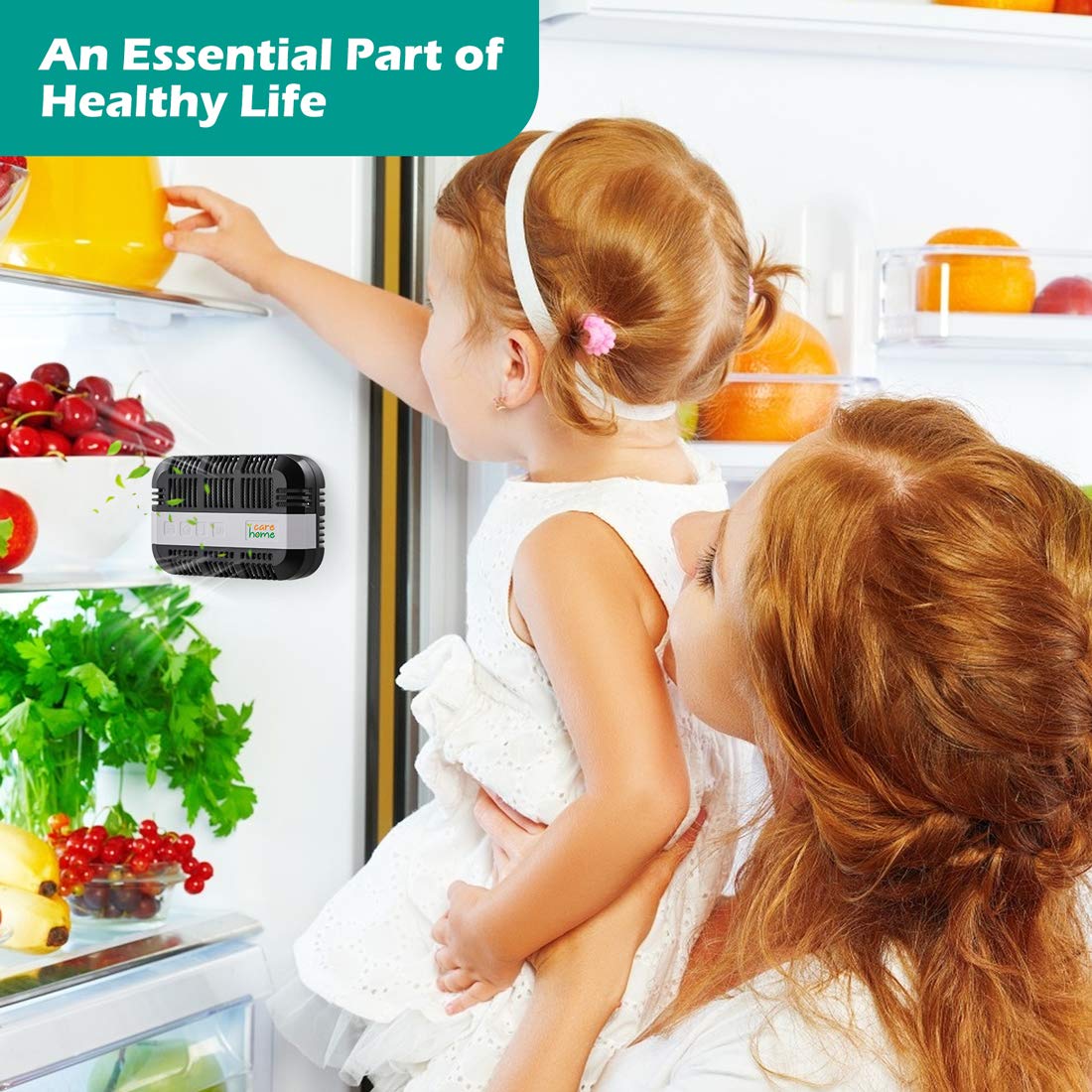 CARE HOME Refrigerator Deodorizer with Removable Suction Cups, Refrigerator Odor Eliminator, Beats Baking Soda Deodorizer for Fridge and Freezer, 1Pack