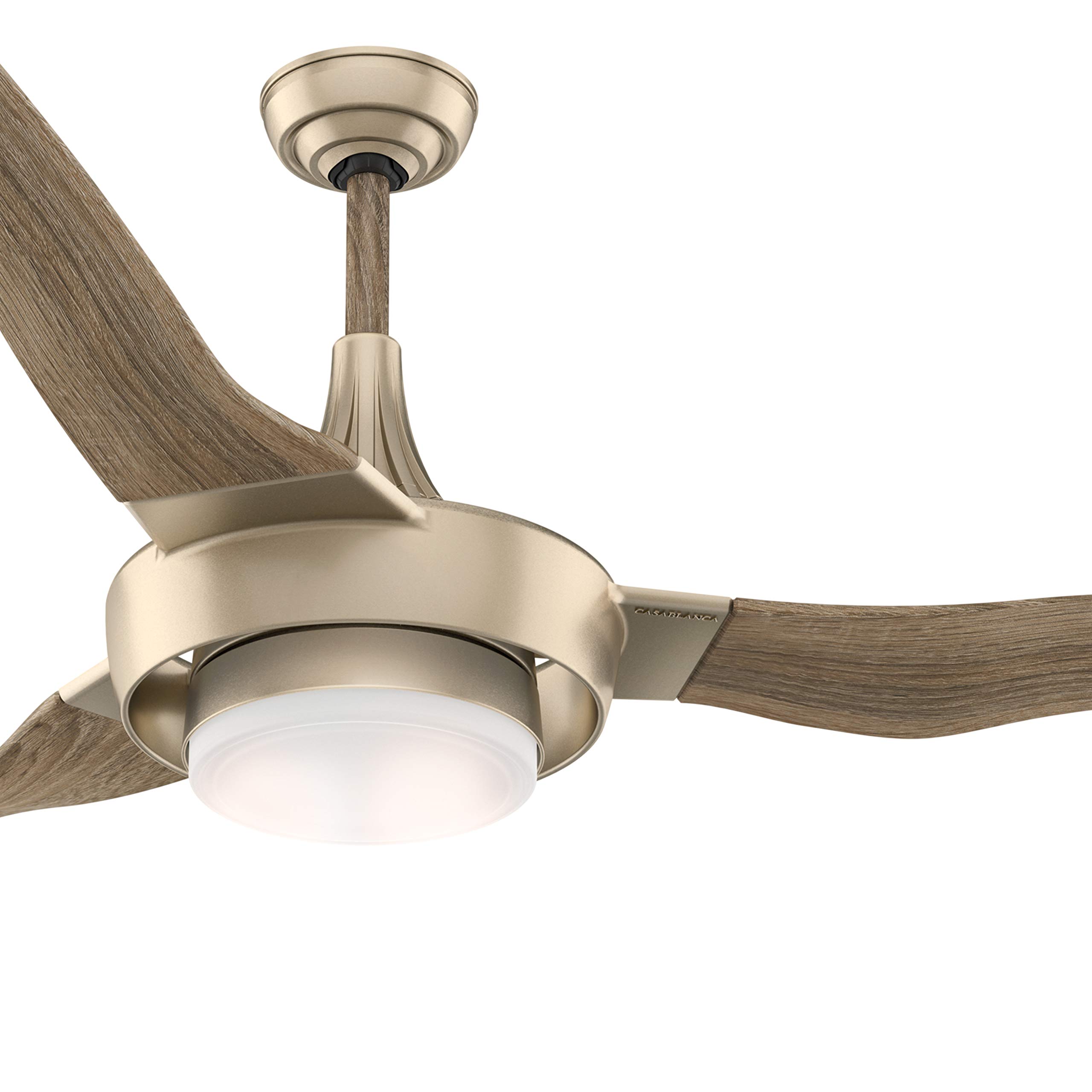 Casablanca Fan 64 inch Contemporary Metallic SunSand Ceiling Fan with Light Kit and Remote Control (Renewed)