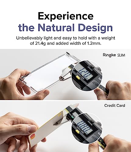 Ringke Slim [Minimalist Fit] Compatible with Samsung Galaxy Z Fold 5 Case for Women and Men, Simple Modern Sleek Design, Protective Sturdy Solid 5G Cover with Lanyard Hole - Black