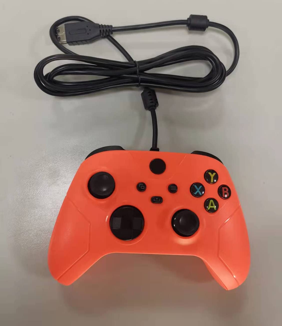 VISIONHMD Enhanced Wired Controller for Xbox Series X|S With 4 Remappable Buttons, 4 Motor Vibration sand 3.5mm Stereo Headset Jack, Compatible with Xbox One and PC/Laptop Windows7/8/10-Red