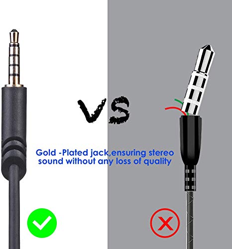 YARENKA Replacement Astro A10 A40 Cable - 2.0M Astro A40 TR Inline Mute Cable Cord for Astro A10/A40 Gaming Headsets Xbox One PS4 PS5 Controller Headphone Audio Extension Cable 6.5 Feet Black
