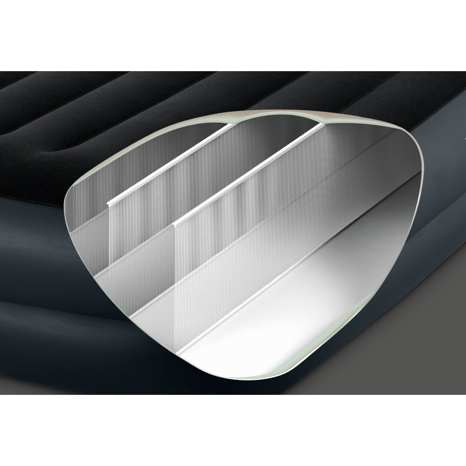 Intex Dura-Beam Standard Series Pillow Rest Raised Airbed w/Built-in Pillow & Electric Pump, Bed Height 16.5", Twin