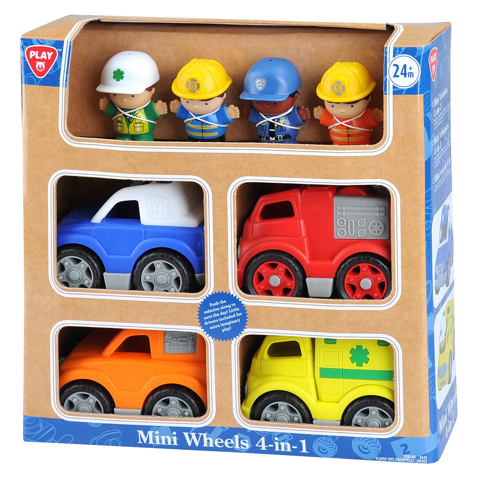 PlayGo Adjustable and Comfortable Mini Wheels 4 in 1 for Indoor & Outdoor Children Toy with Light Effect 24 Months & up, (9443)