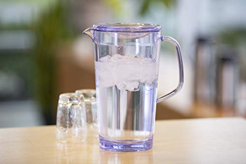 Service Ideas 10-00403-000 Cold Beverage Pitcher with Lid, 64 Ounces, 1.9 Liter, BPA-free, Stanley Commercial, Clear