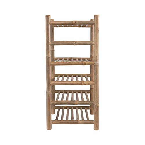 Creative Co-Op Bamboo 6-Tier Shelf, 13" L x 13" W x 30" H, Natural