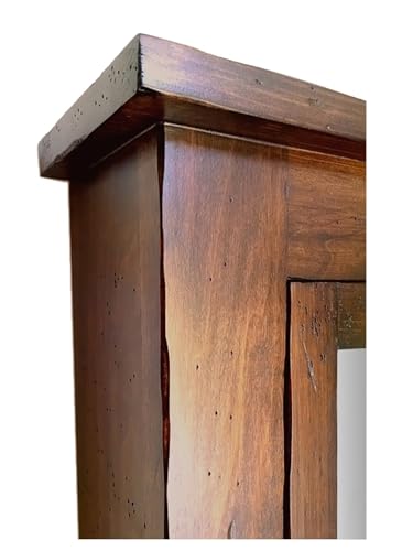 Dijkoo ZyduzscAT NUOTIRUIS Primitive Mission Medicine Cabinet/Surface Mount/Distressed Medium Finish/Solid Wood & Handmade C